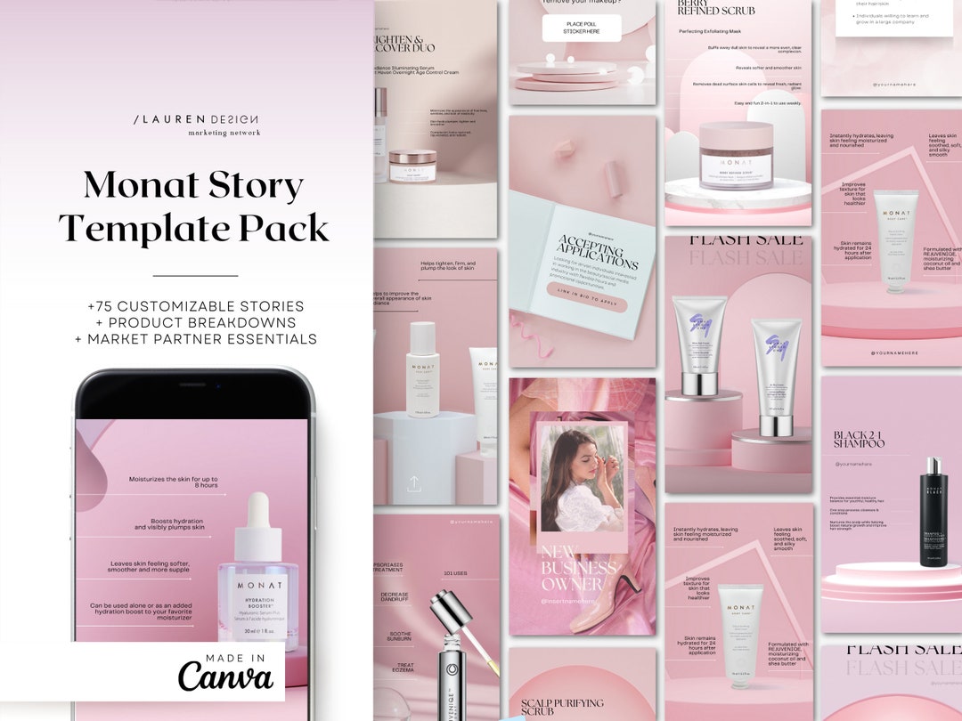 Monat Instagram Stories - Canva Editable Templates - Canva IG Templates ...