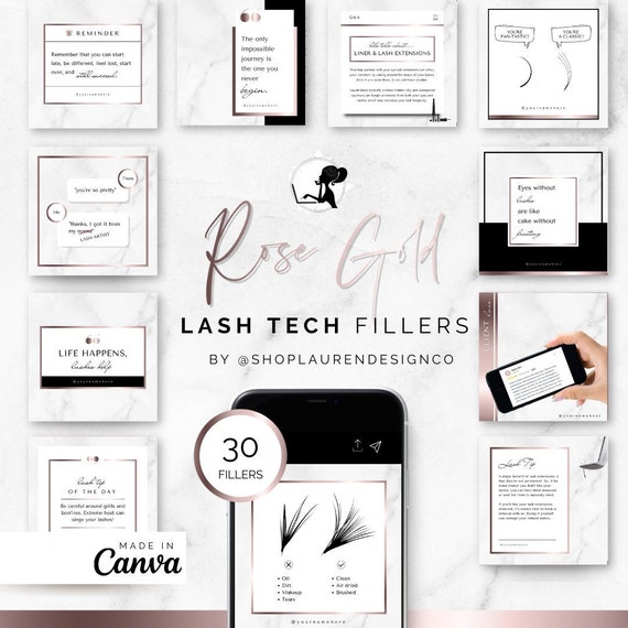 Lash Tech Instagram Posts Lash Extension Posts Lash Quotes | Etsy