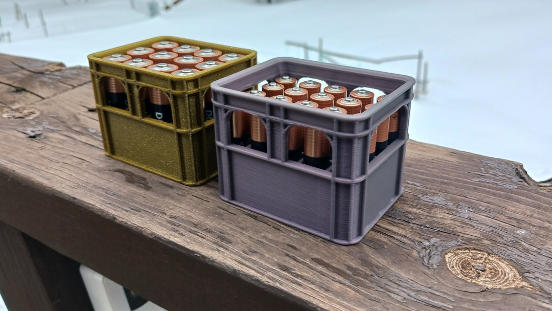 Battery Crate Storage for AA and AAA Batteries - Etsy