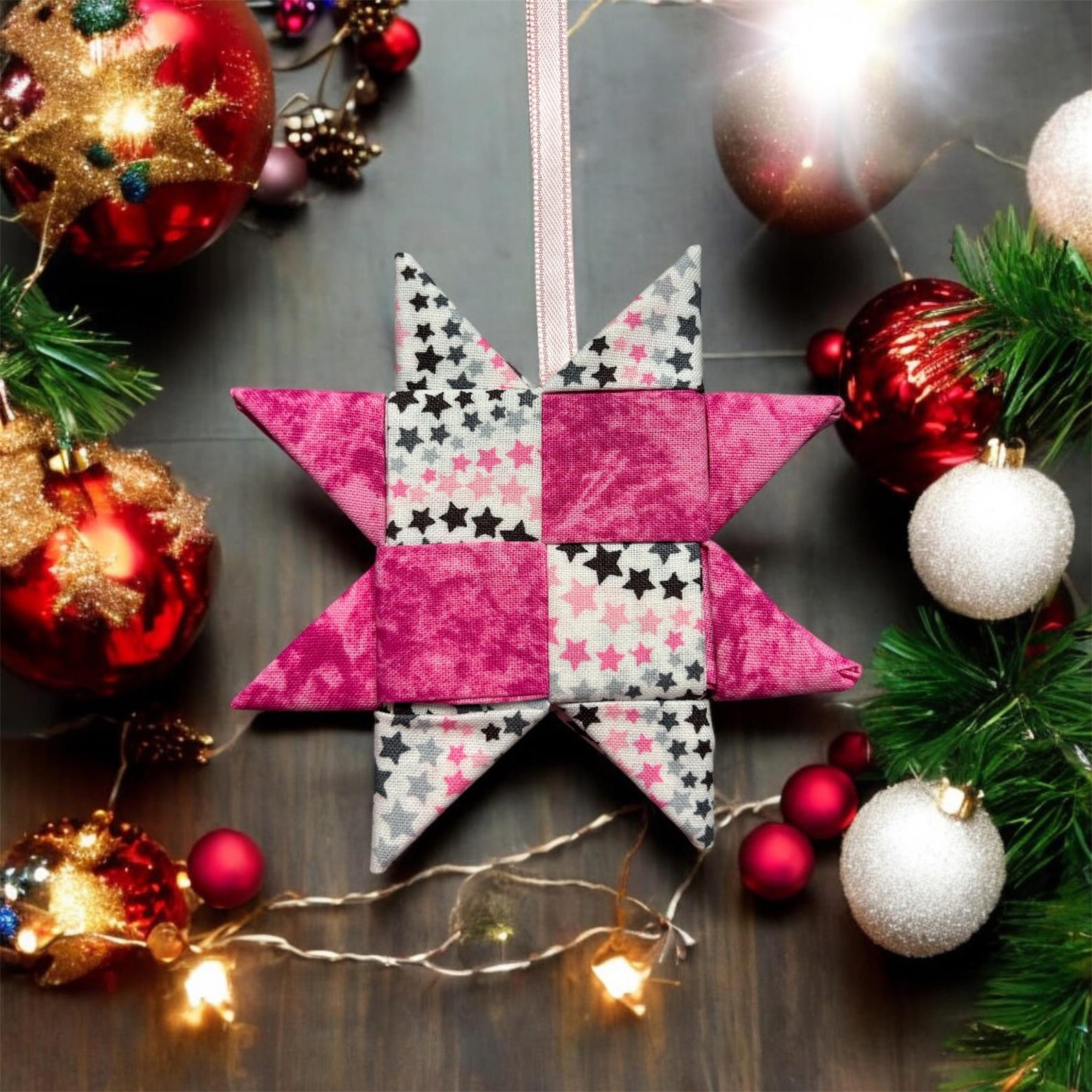 Quilted Christmas Star Ornament Part 1 - Etsy