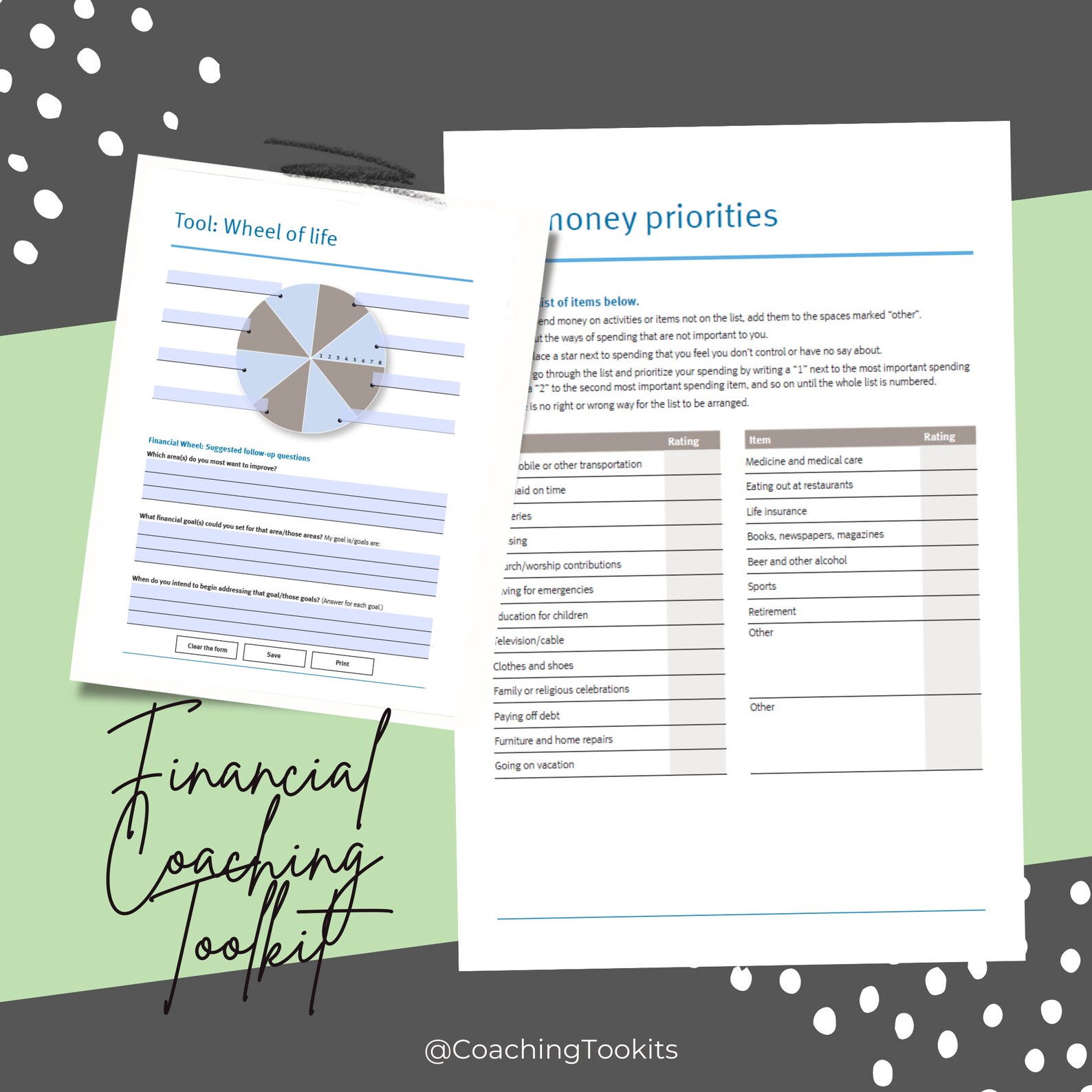 Financial Coaching Worksheets: 50+ Editable Templates | Budget, Debt ...