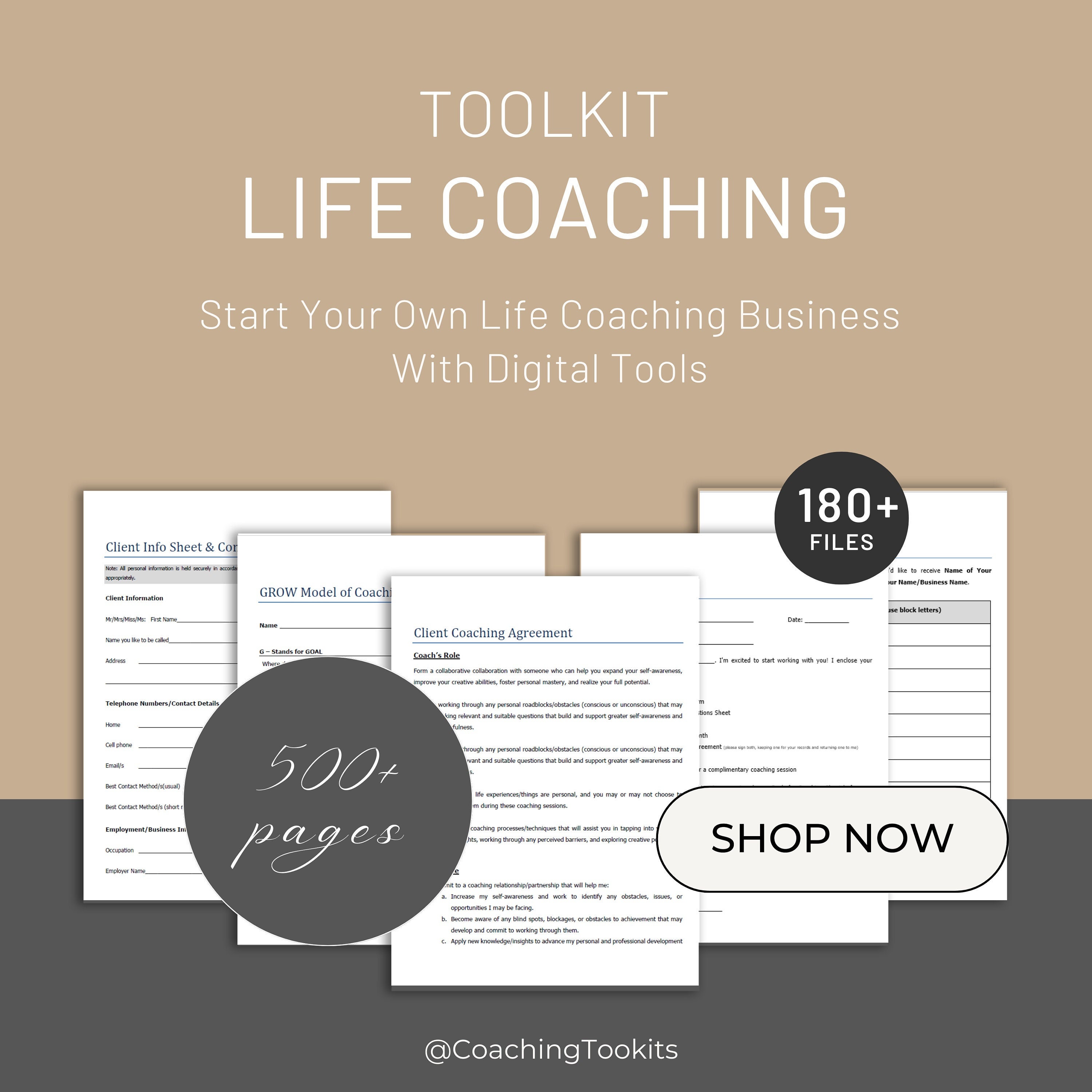Life Coaching Toolkit Client Intake Forms Client Coach Contracts Client ...