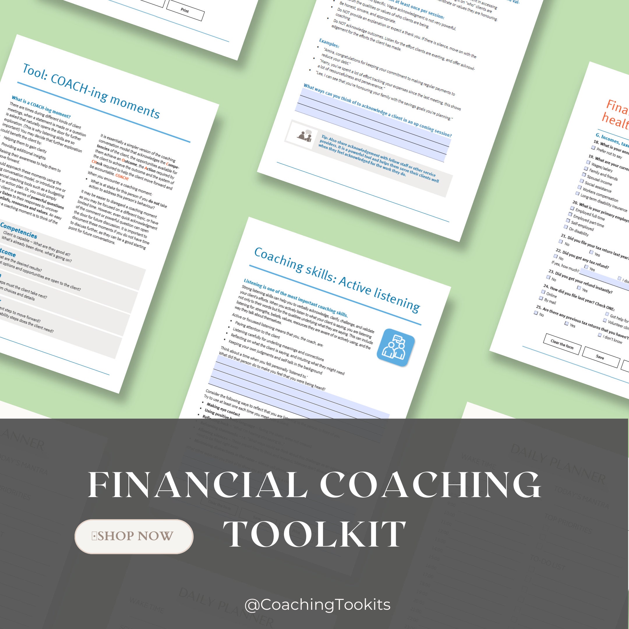 Financial Coaching Toolkit: Business Starter Kit (PDF Printable ...