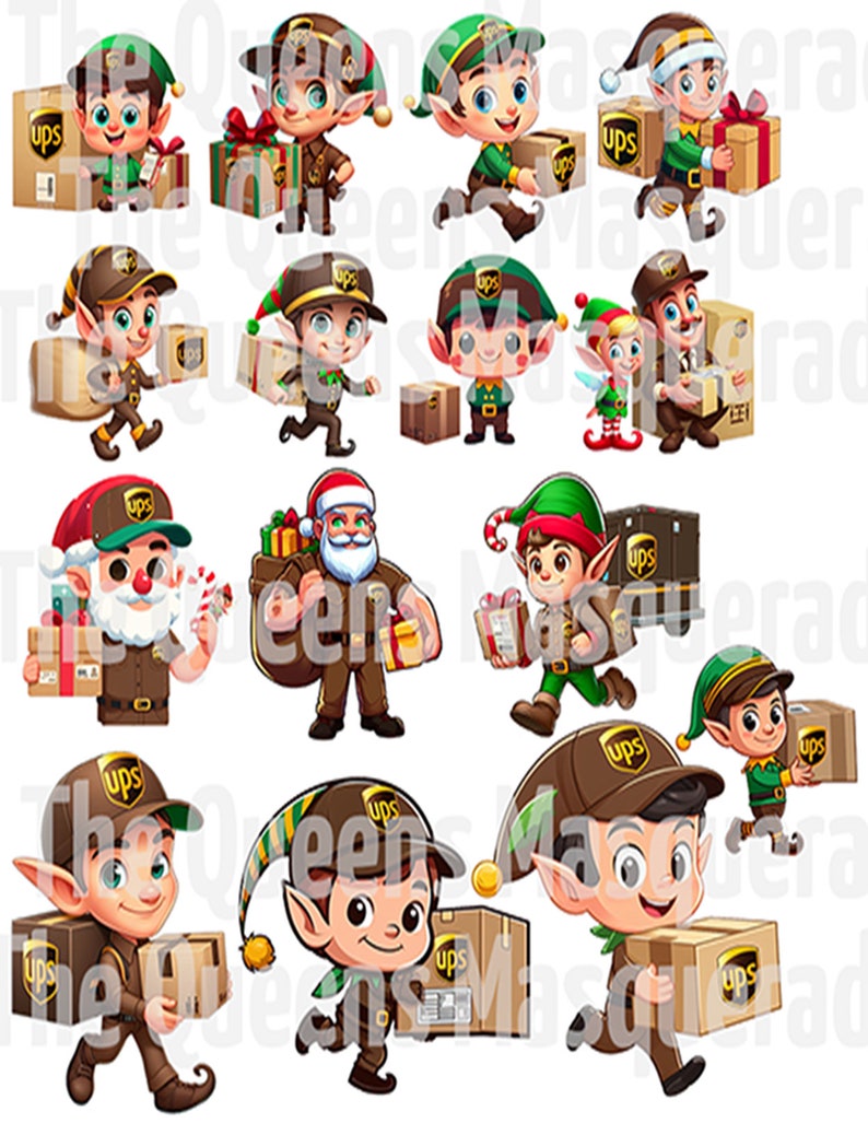 UPS Peak Season Elves Santas Helpers PNG United Parcel Service ...