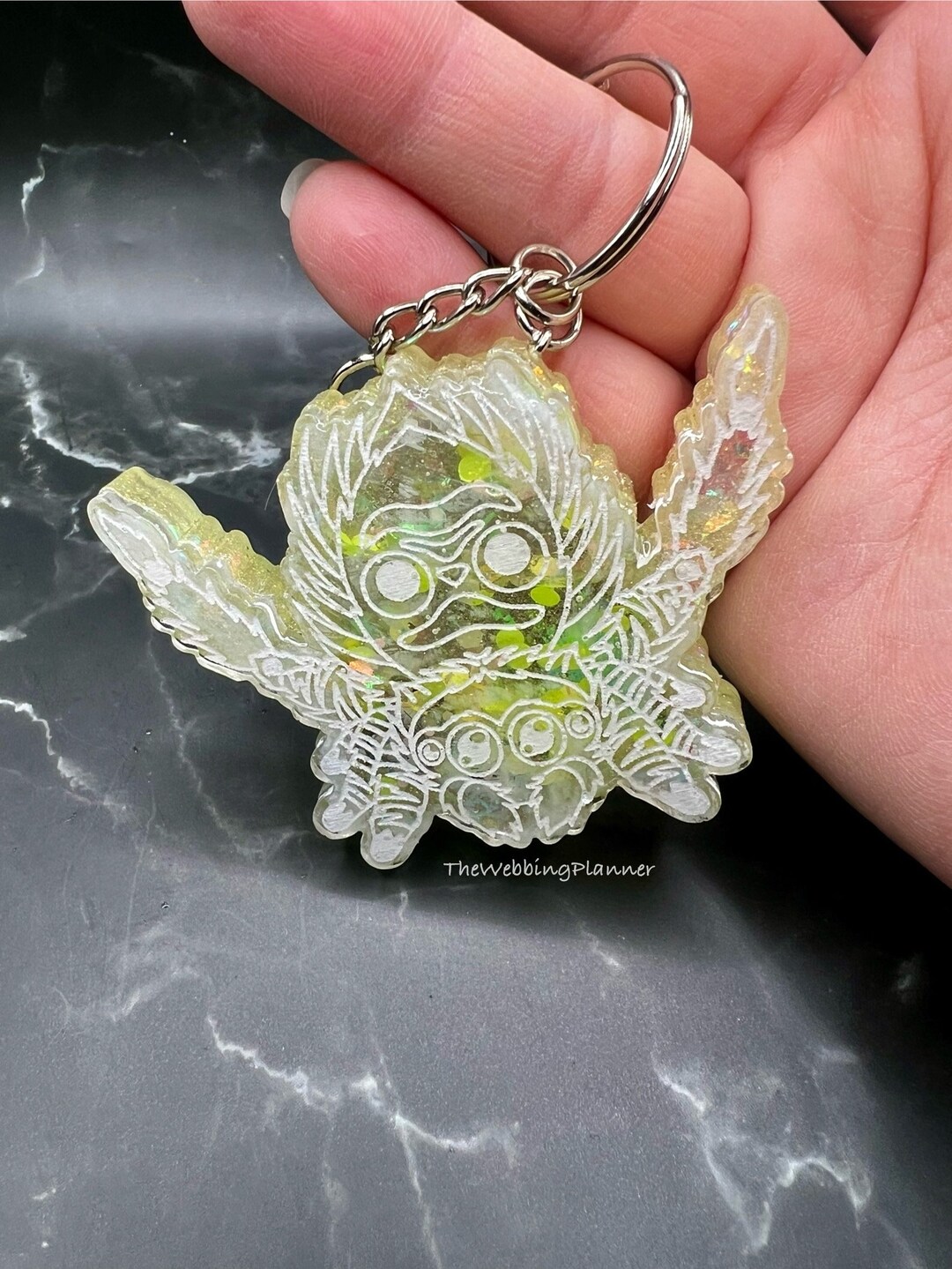 Jumping Spider Resin Shaker Keychain Custom Keychain Personalized Gifts ...