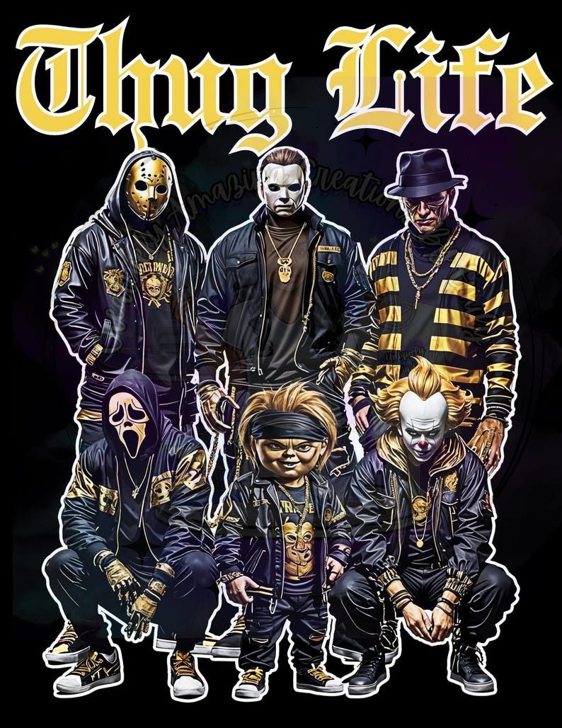 Thug Life Horror Legends, Spooky, Halloween Kings - Etsy
