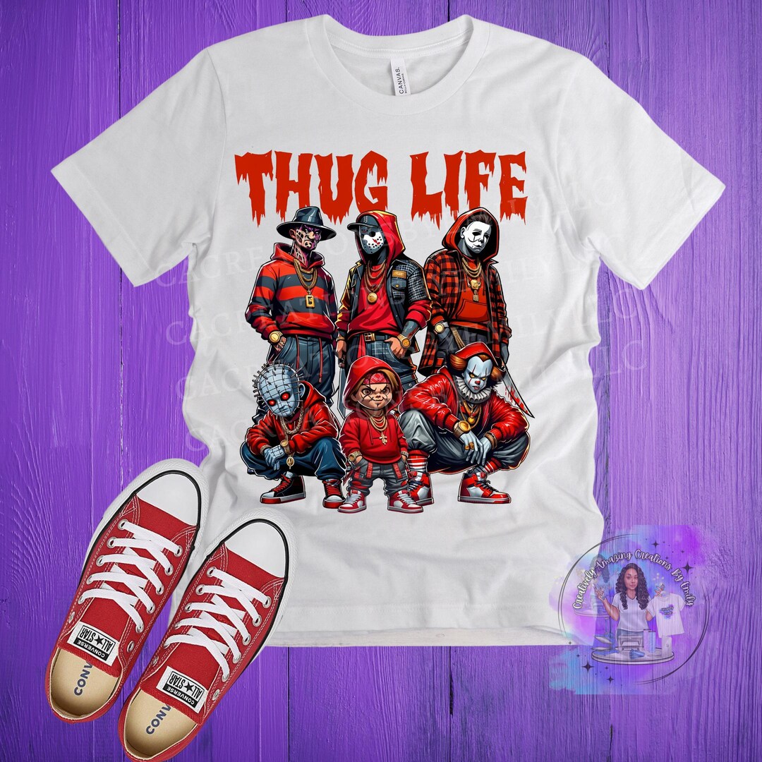 Red Thug Life Horror Version, Spooky, Halloween Kings, PNG - Etsy
