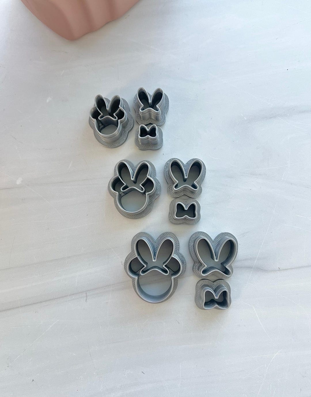 Mouse With Bunny Ears and Bow Cutter Set, Cutters, Easter Bunny Cutters ...