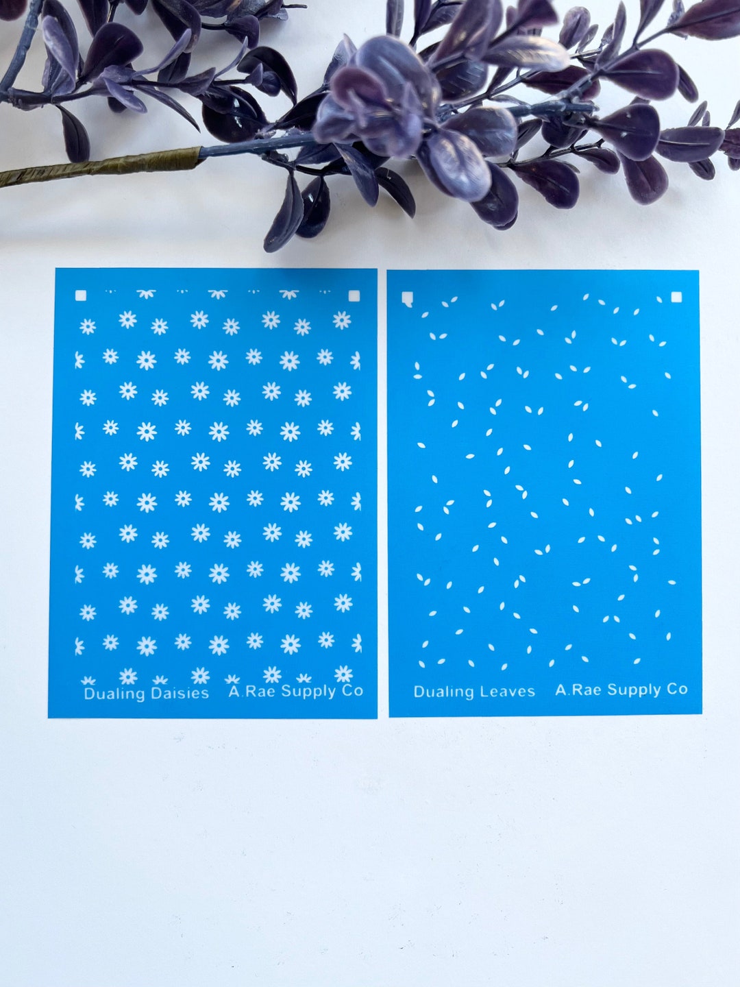 Daisy and Leaves Dual Silk Screen, Layered Silk Screen, Floral Silk ...