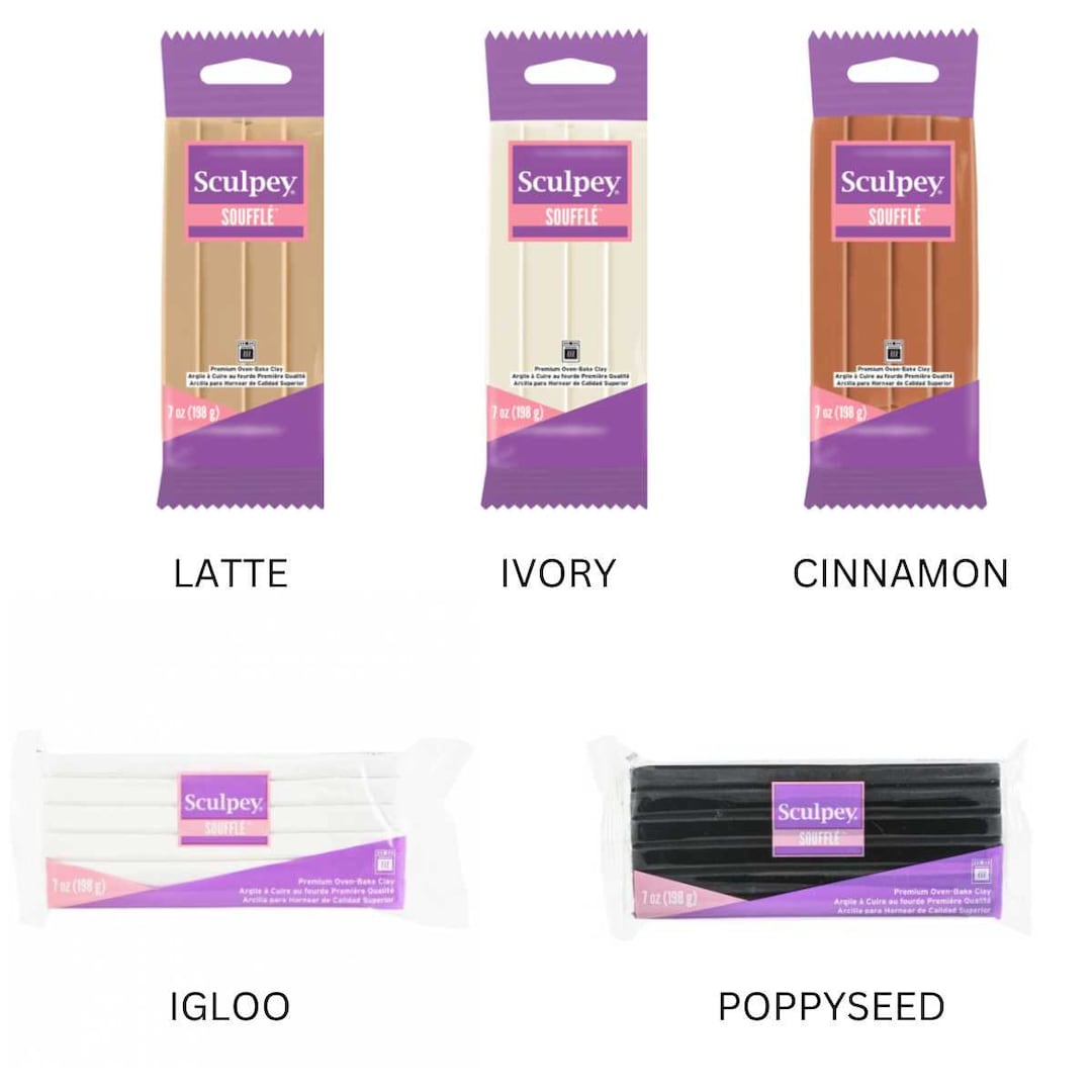 Sculpey Souffle Clay 7oz, Clay Products, Clay for Earrings, Polymer ...