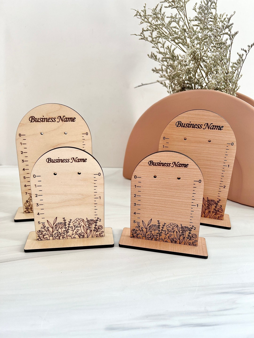 Customizable Arch Floral Earring Display Stands, Earring Display With ...