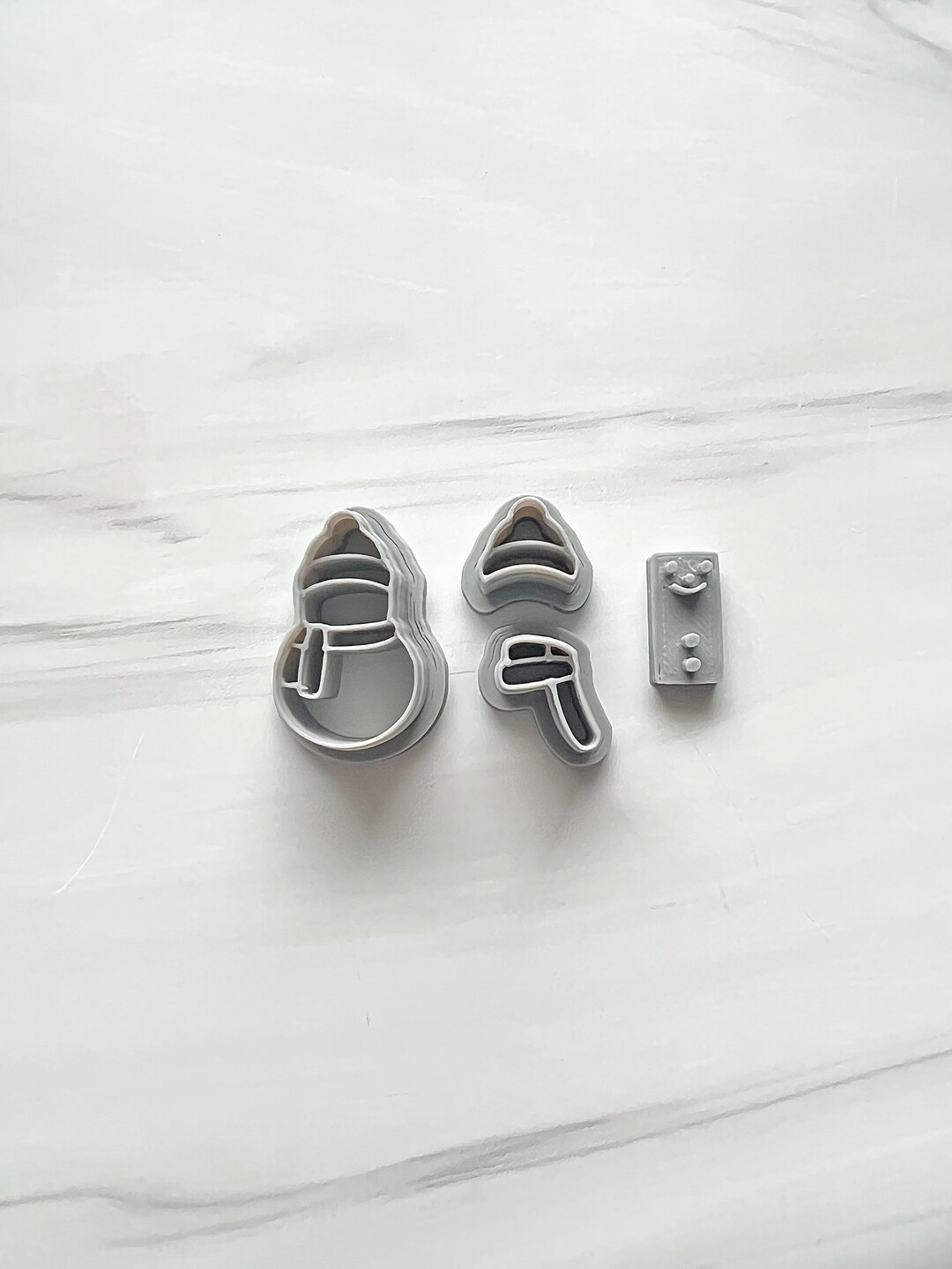 Snowman Cutter Set With Hat, Scarf and Face Additions, Winter Cutters ...