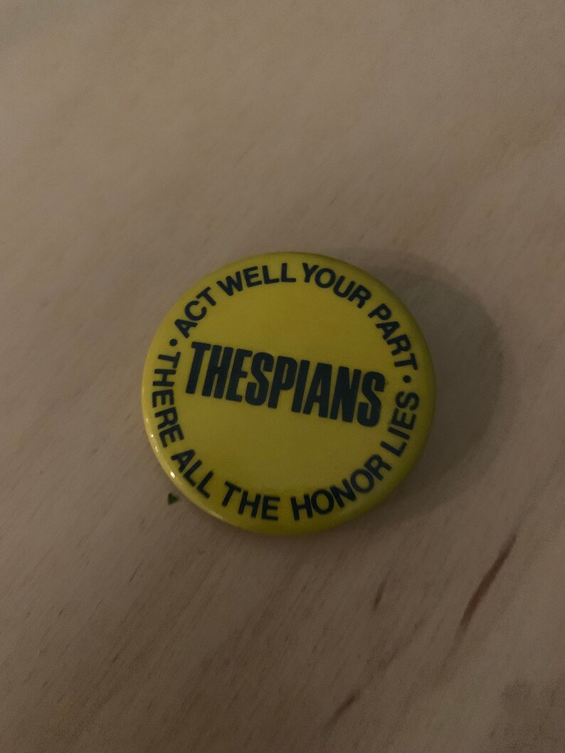 Vintage Thespian Conference Pin Badge - Etsy