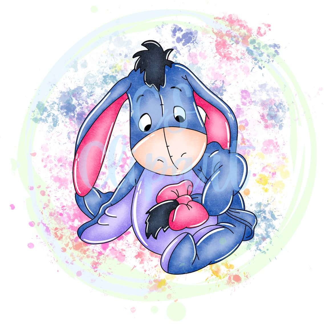 Eeyore Cliparteeyore Pngdigitalclipartsublimation - Etsy