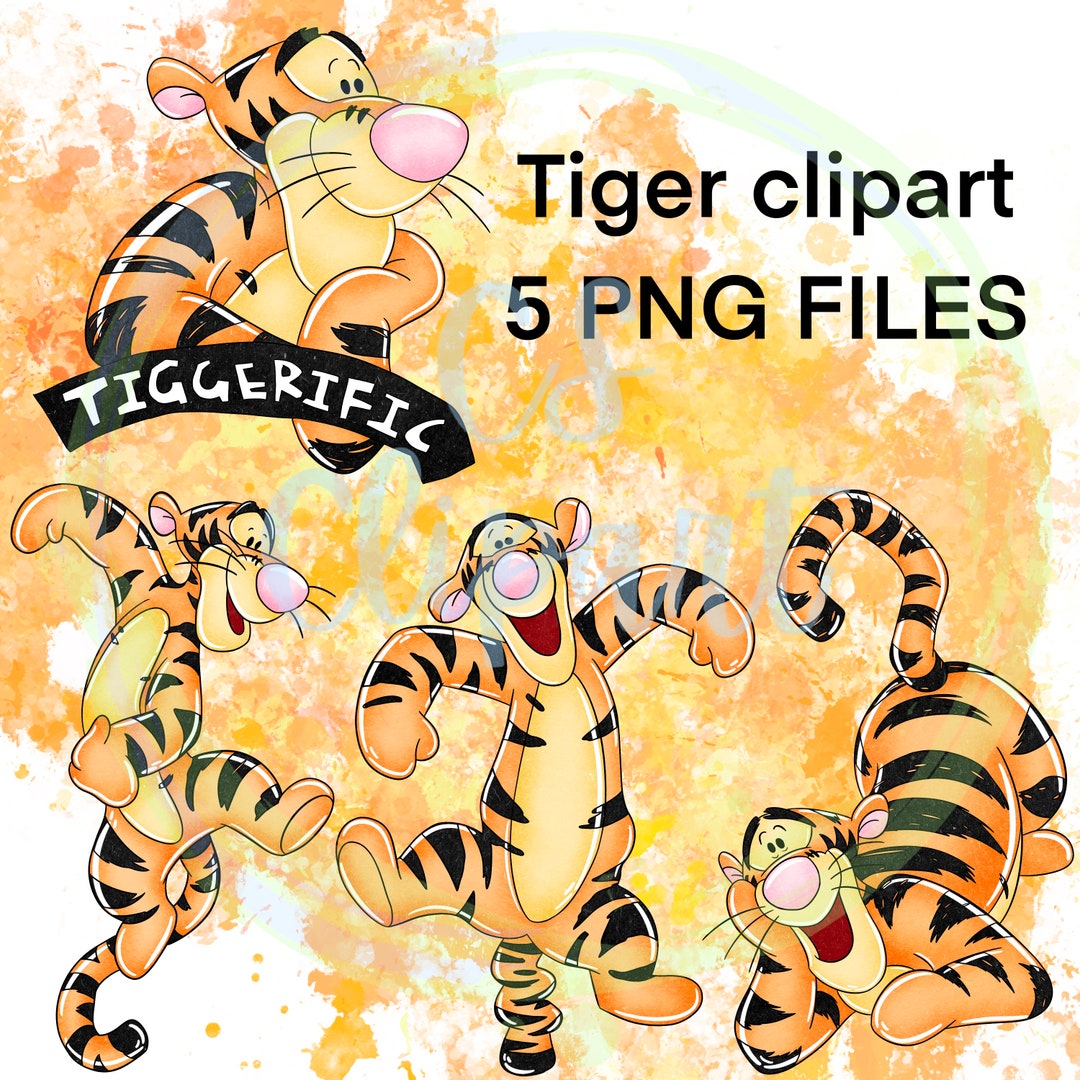Tigger Clipart,tigger Png,digital,clipart,sublimation Design,download ...
