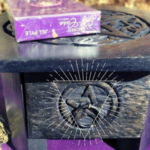 Witchcraft Altar Table With Storage Drawer, Wiccan Wooden Altar ...