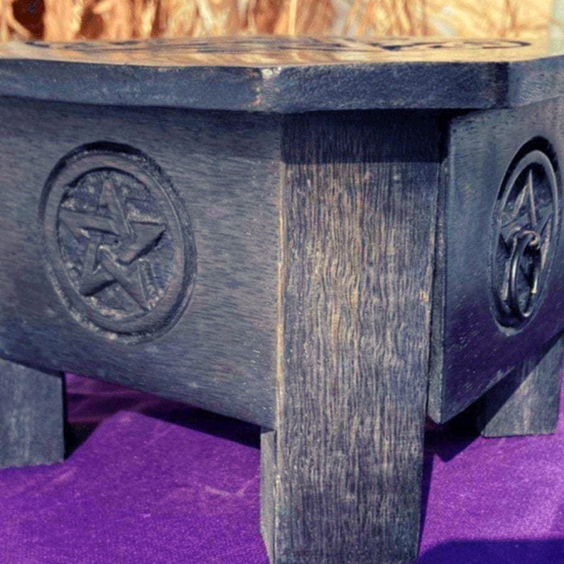 Witchcraft Altar Table With Storage Drawer Wiccan Wooden - Etsy