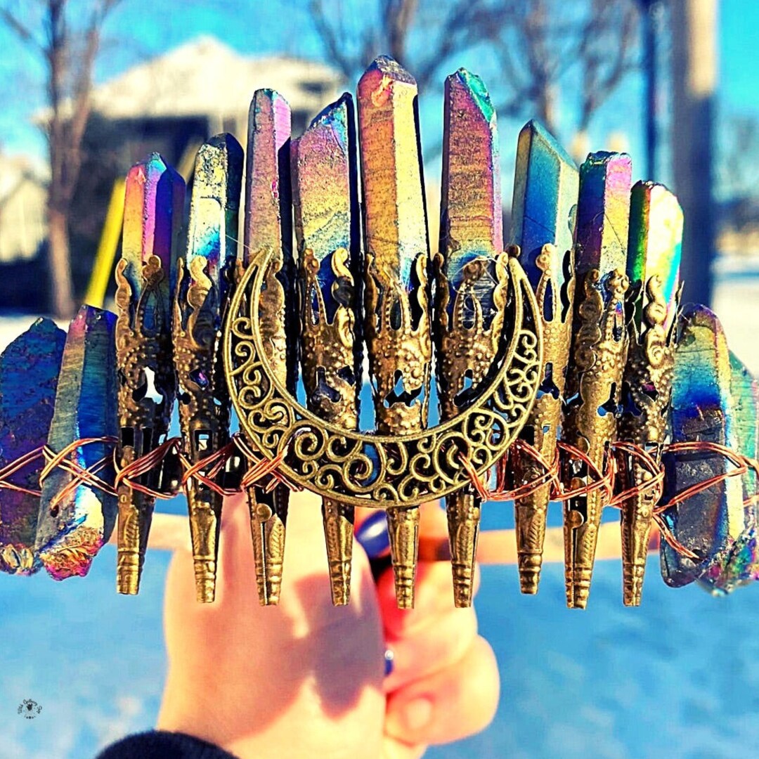 Wiccan Goddess Ritual Crown Crystal Crowns for Witches - Etsy