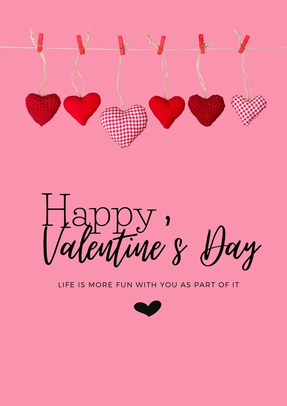 Valentine's Day Note - Etsy