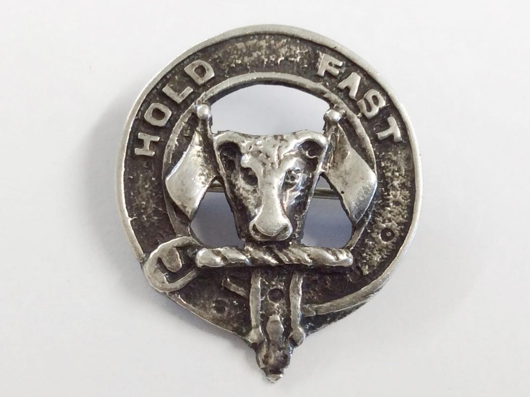 Vintage Sterling Silver Macleod Clan Hold Fast Badge Brooch Pin 1955 7 ...
