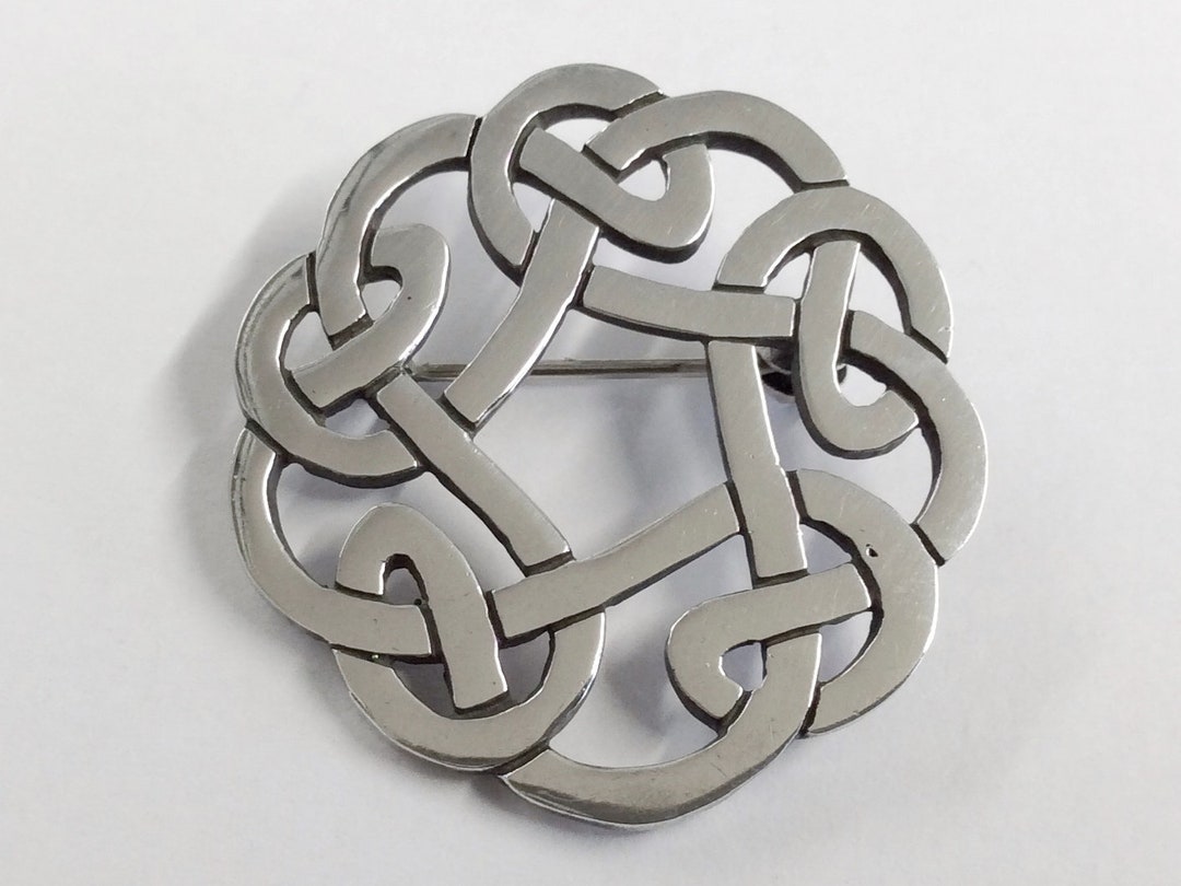 Vintage Ortak Sterling Silver Brooch Pin by Malcolm Gray 8.6g 1985 - Etsy