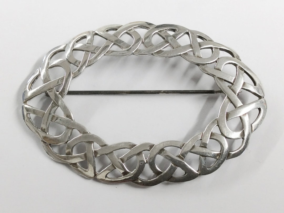 Large Size Vintage Ortak Sterling Silver Celtic Knot Brooch Pin by ...