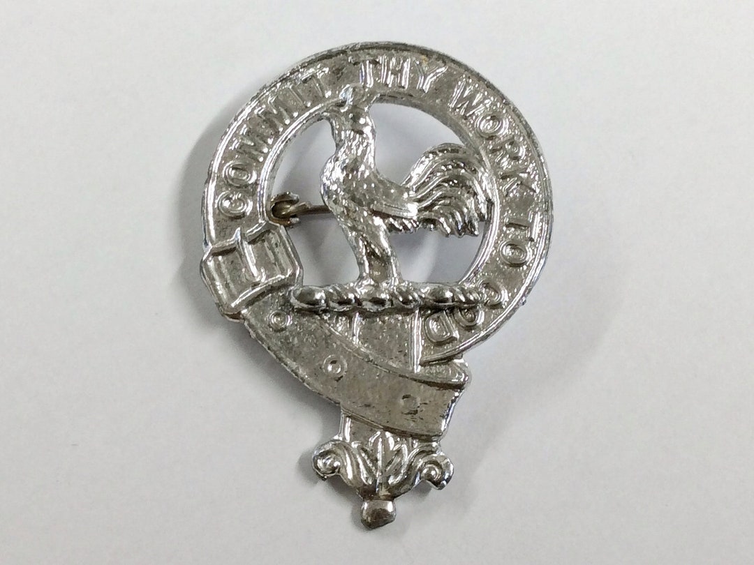 Vintage Sinclair Commit Thy Work to God Clan Badge Brooch Pin Circa ...