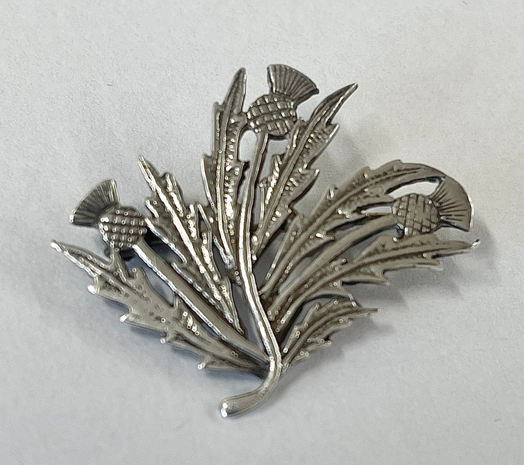 Vintage Shetland Silver Scottish Thistle Brooch Pin Circa 1950 - Etsy