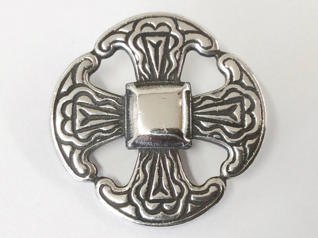 Vintage Silver Celtic Cross Brooch Pin Circa 1950 - Etsy
