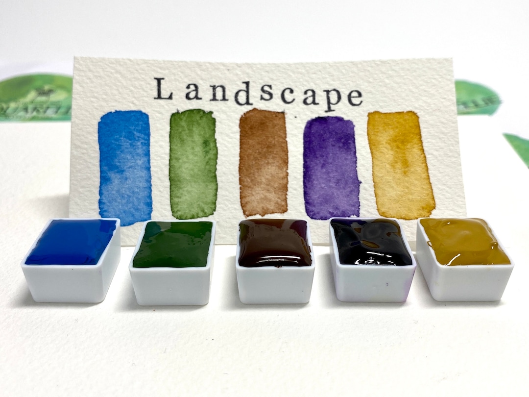 M. Graham Watercolor Paints Landscape Trial Set in Nature Colors ...