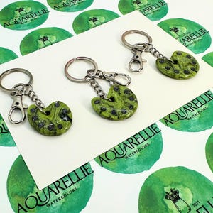 Handmade Paint Palette Artist Keychain, One of A Kind Painter Gift ...