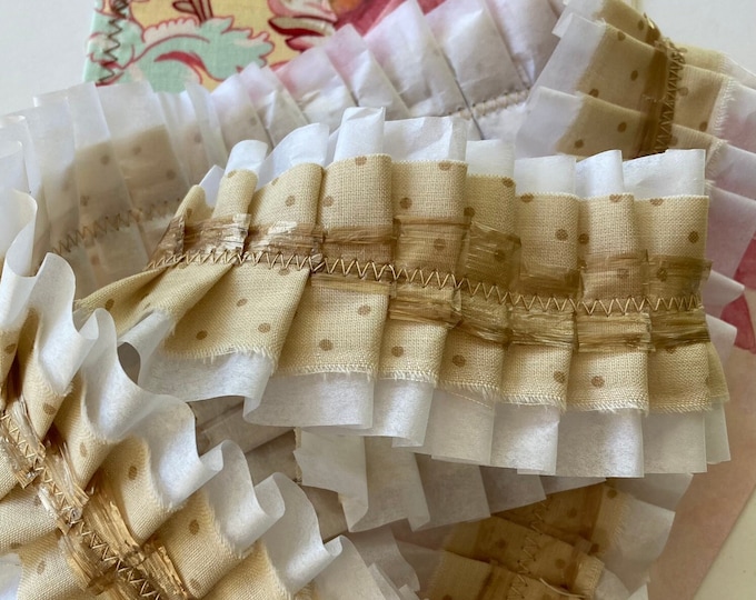 Junk Journal Ruffle Rolls, Belly Bands, Embellishments, Unique Ruffle ...