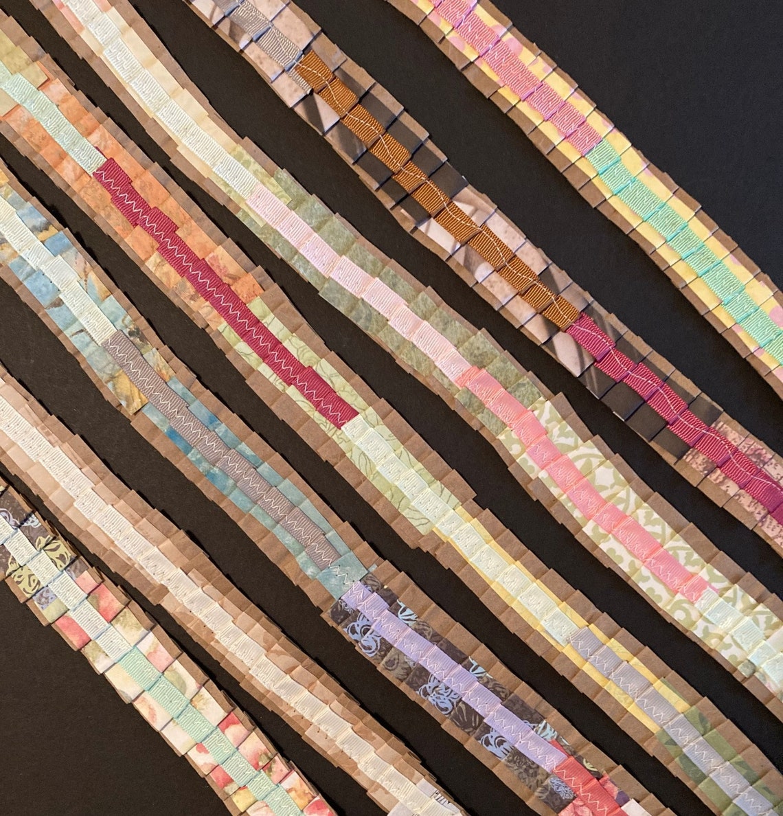 Paper Ruffle Rolls, Junk Journal Belly Bands, Embellishments - Etsy