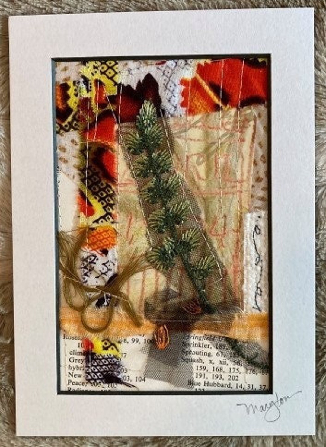 Handmade Home Decor, Textile Wall Art Collage, Fabric Art - Etsy