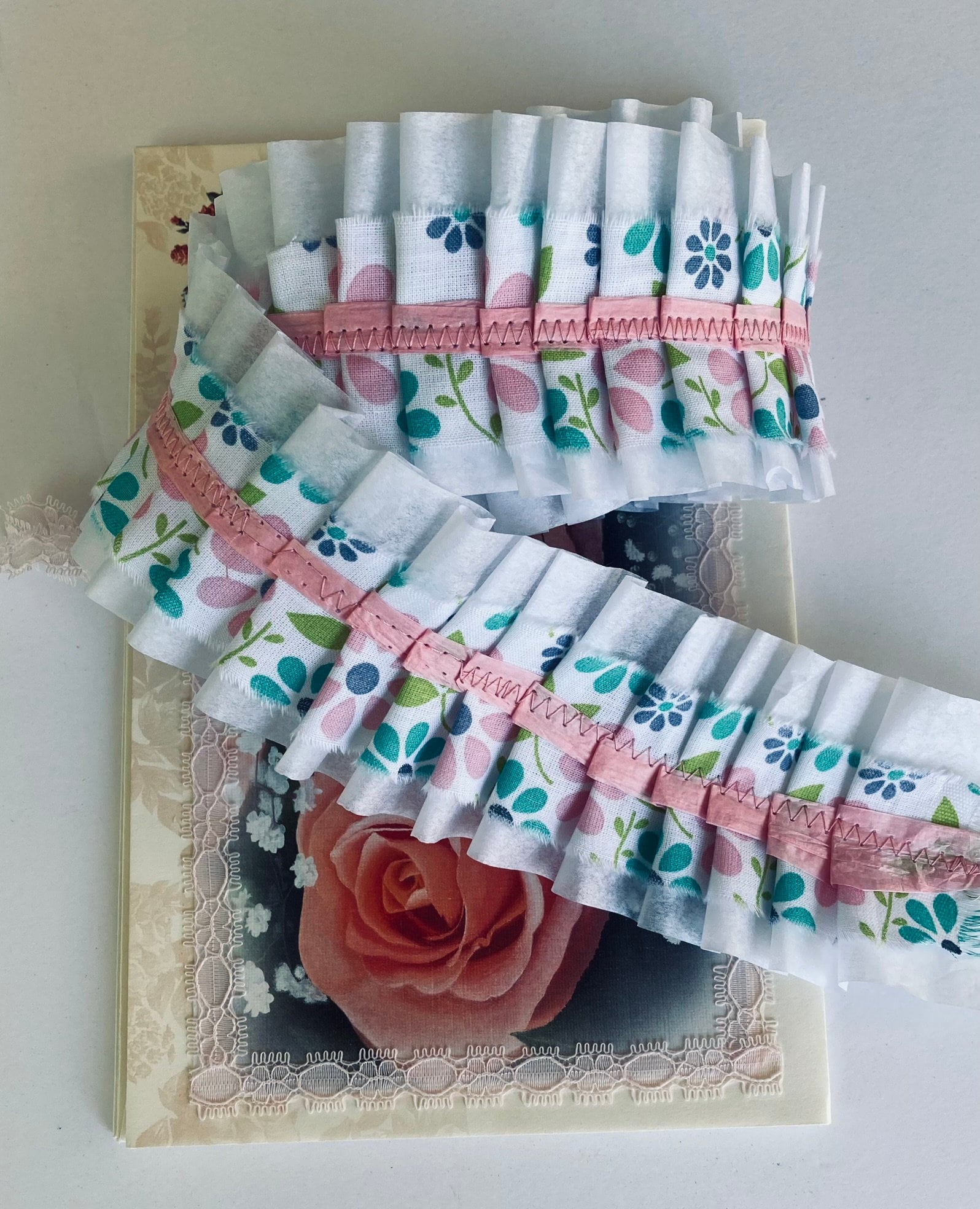 Junk Journal Ruffle Rolls, Belly Bands, Embellishments, Unique Ruffle ...