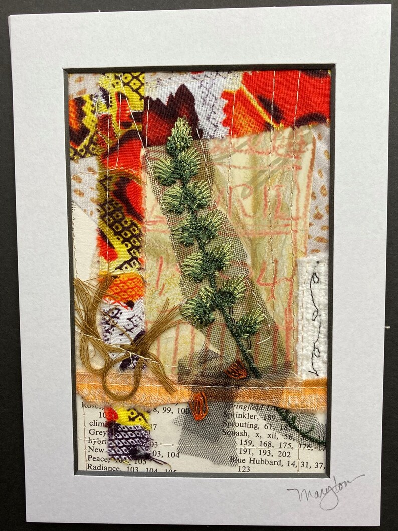 Handmade Home Decor, Textile Wall Art Collage, Fabric Art - Etsy