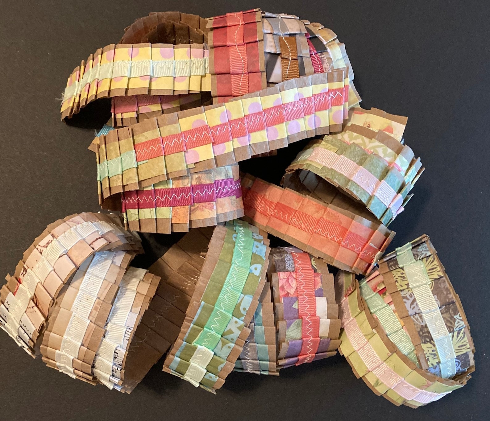 Paper Ruffle Rolls, Junk Journal Belly Bands, Embellishments - Etsy
