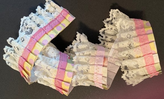 Junk Journal Ruffle Rolls, Lace Ruffles, Belly Bands, Journal ...