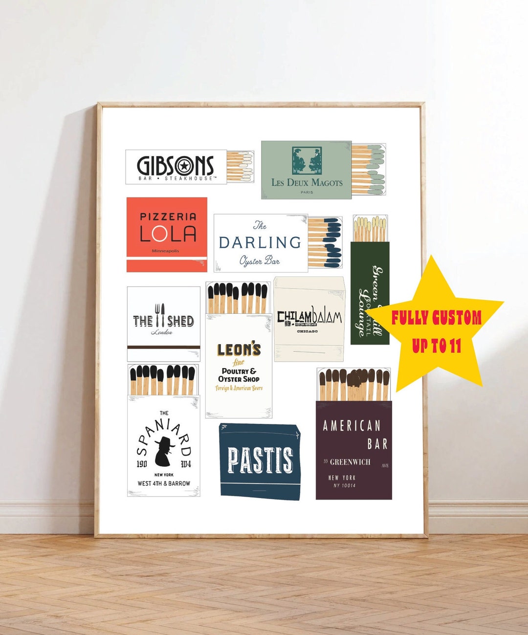 Personalized Matchbook Digital Print (11 or Less) - Etsy