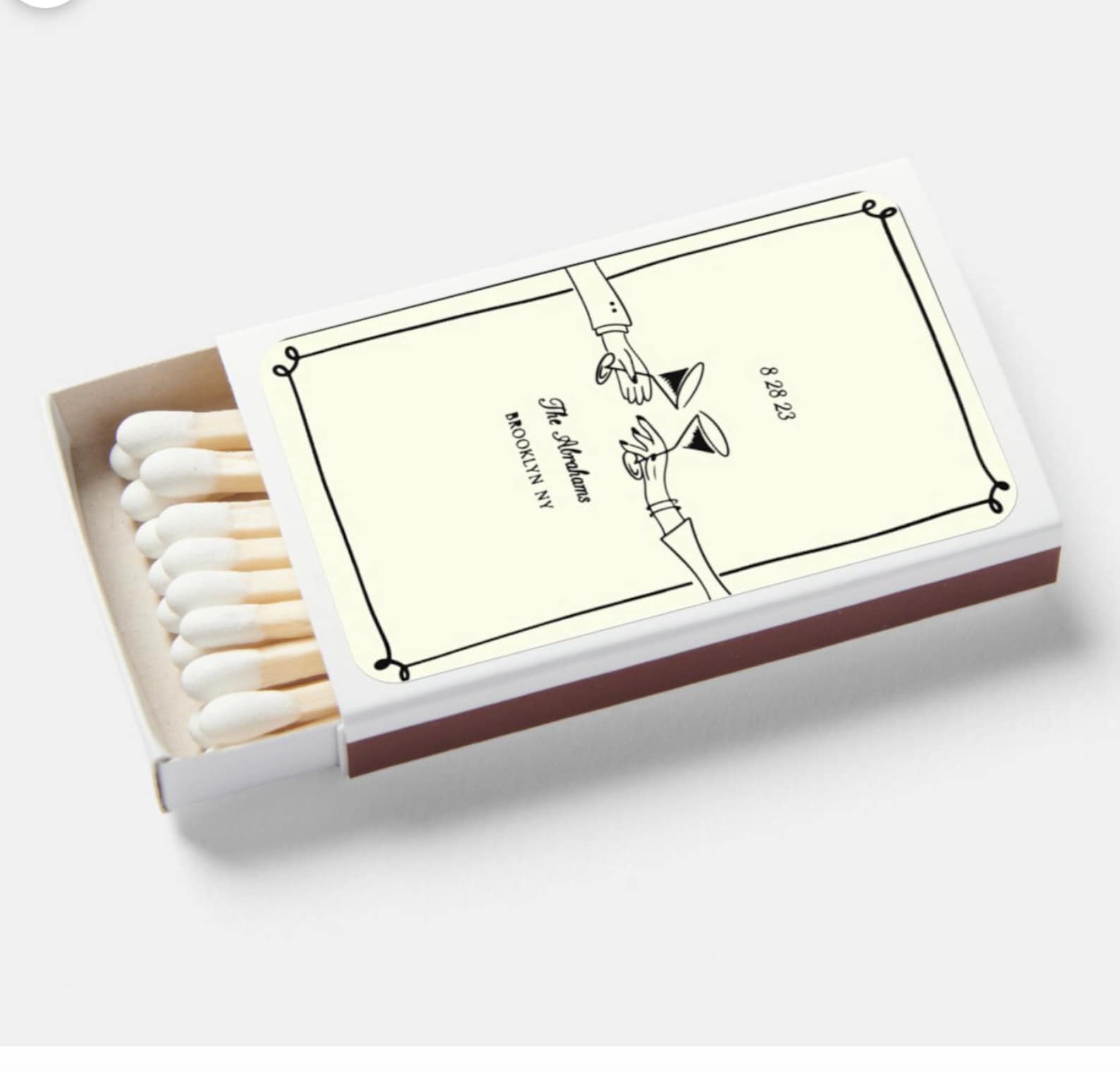 Custom Matchbox Design Label Only Personalized Matches for Weddings ...