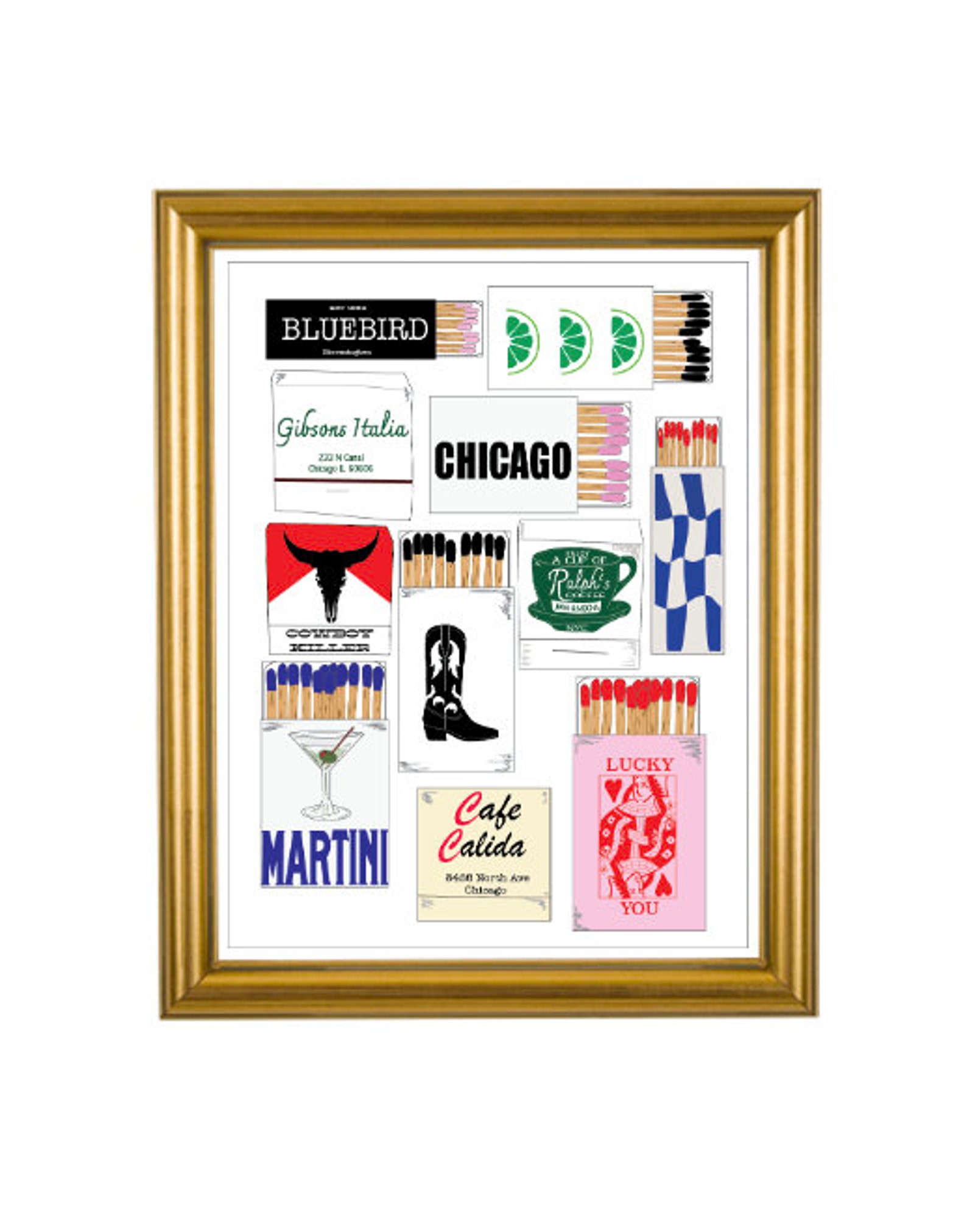 Personalized Matchbook Digital Print - Etsy