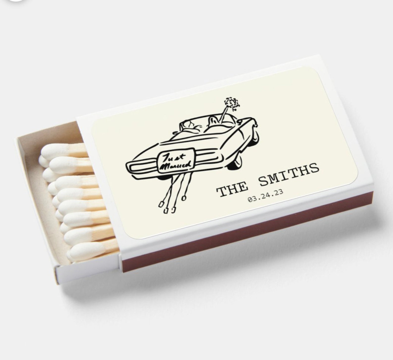 Custom Matchbox Design Label Only Personalized Matches for Weddings ...