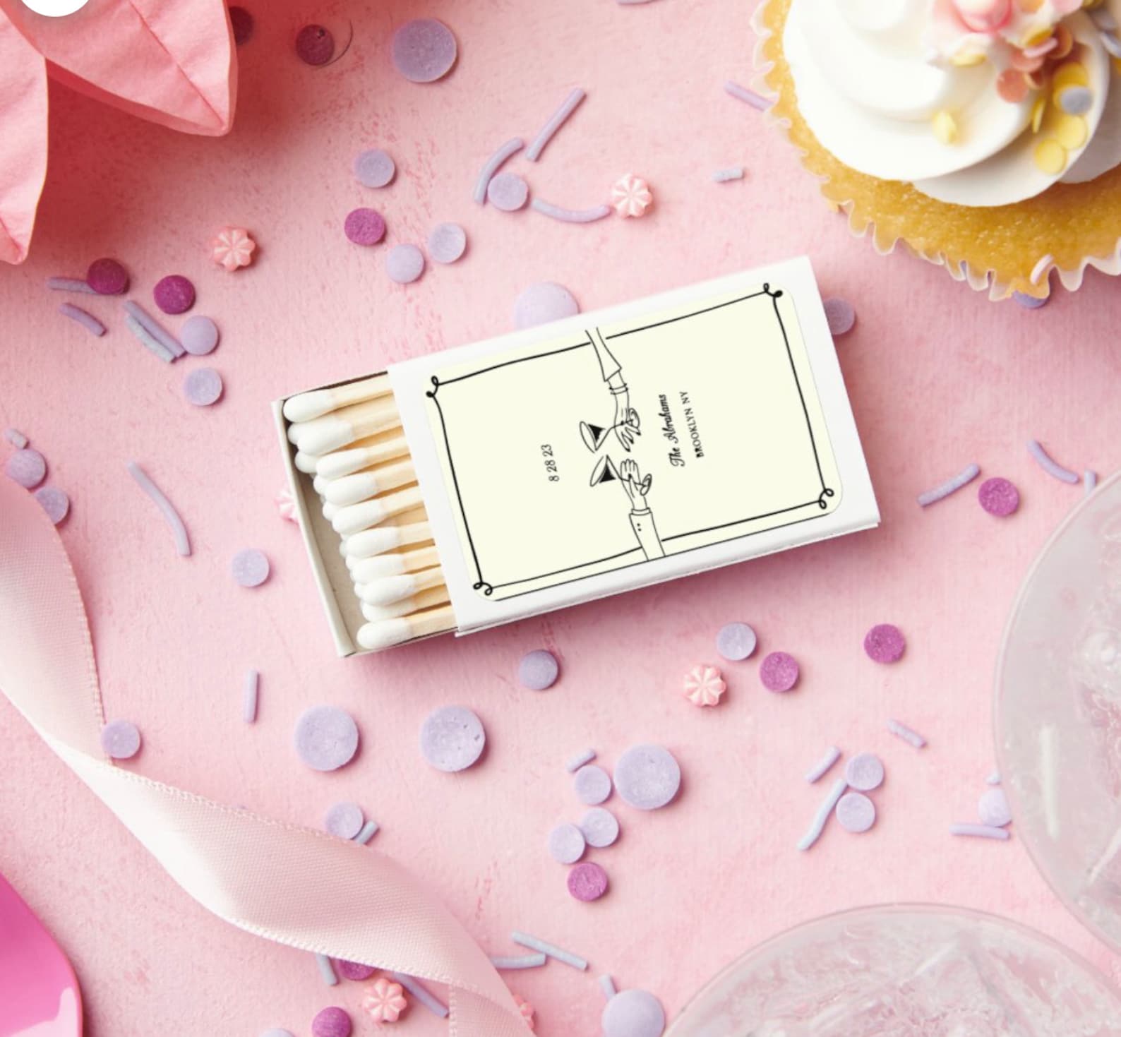Custom Matchbox Design Label Only Personalized Matches for Weddings ...