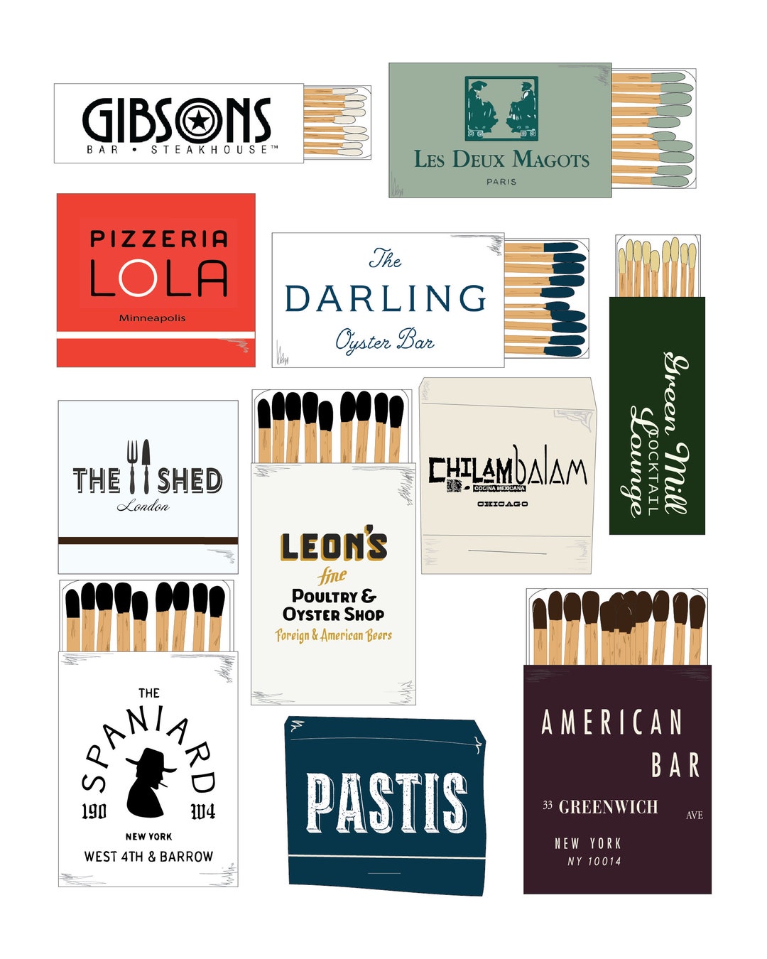 Personalized Matchbook Digital Print 11 or Less - Etsy