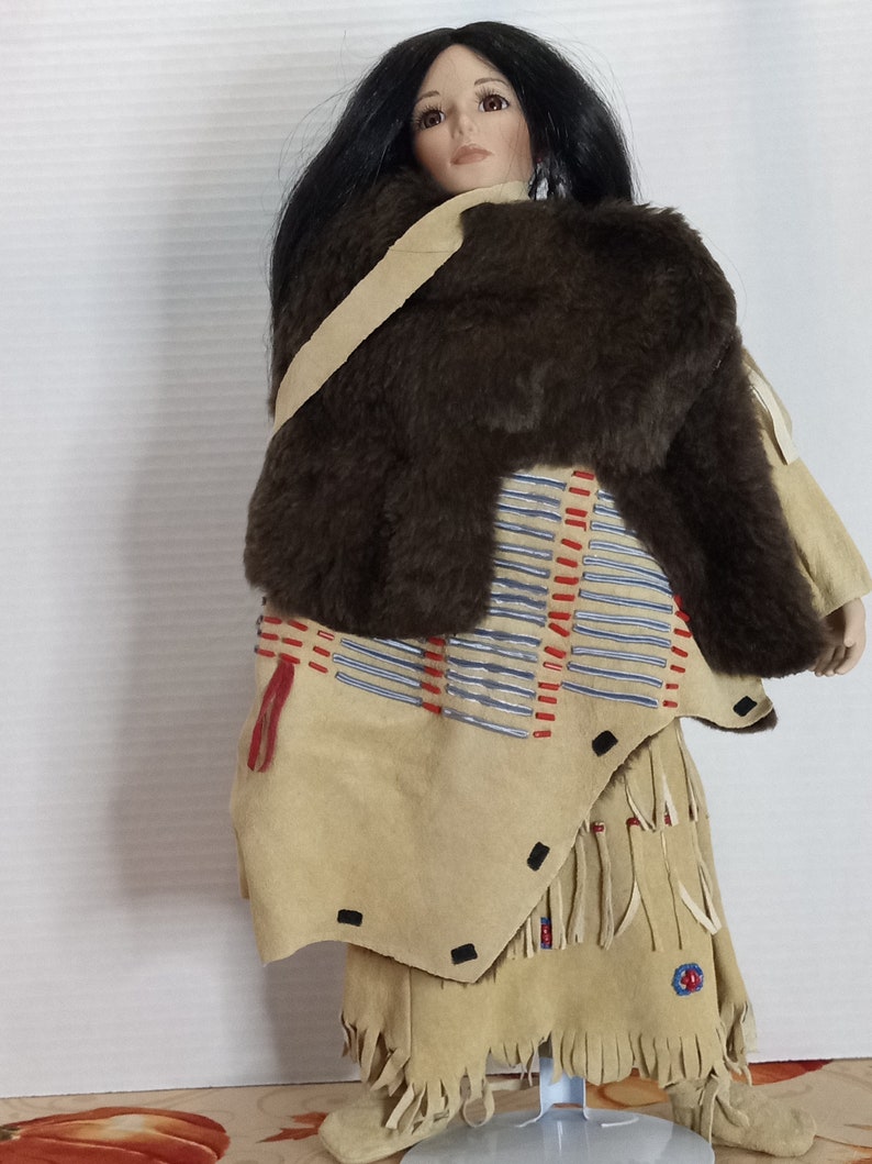 Native American Porcelain Doll - Etsy