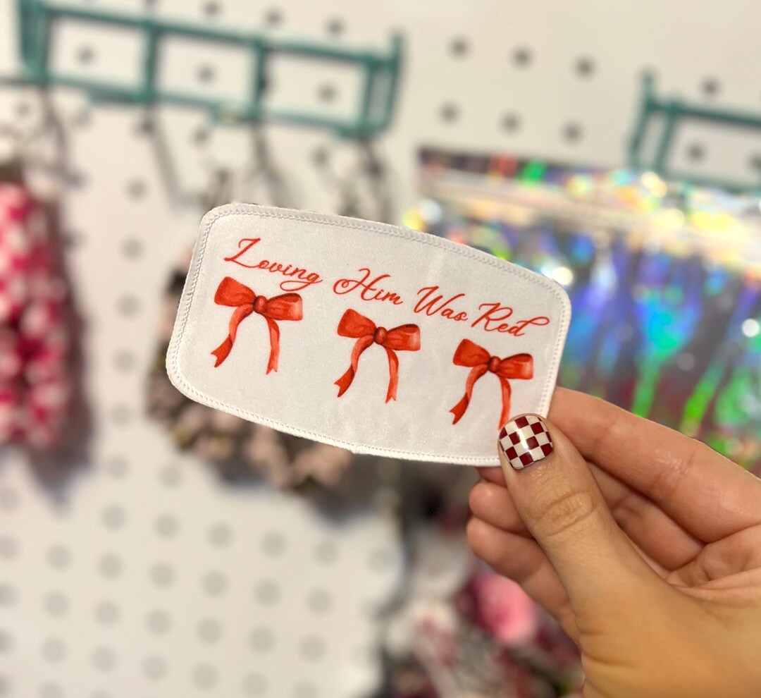 Loving Him Was Red, Swiftie, Taylor Swift Iron on Patch, Trucker Hat ...