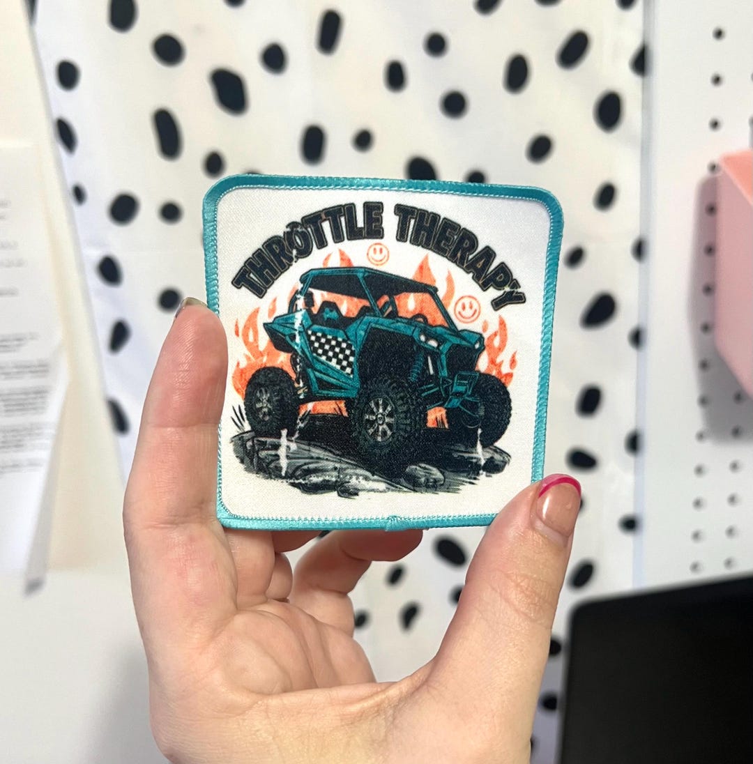 Throttle Therapy Sxs Side by Side Off-roading Iron on Patch, Trucker ...