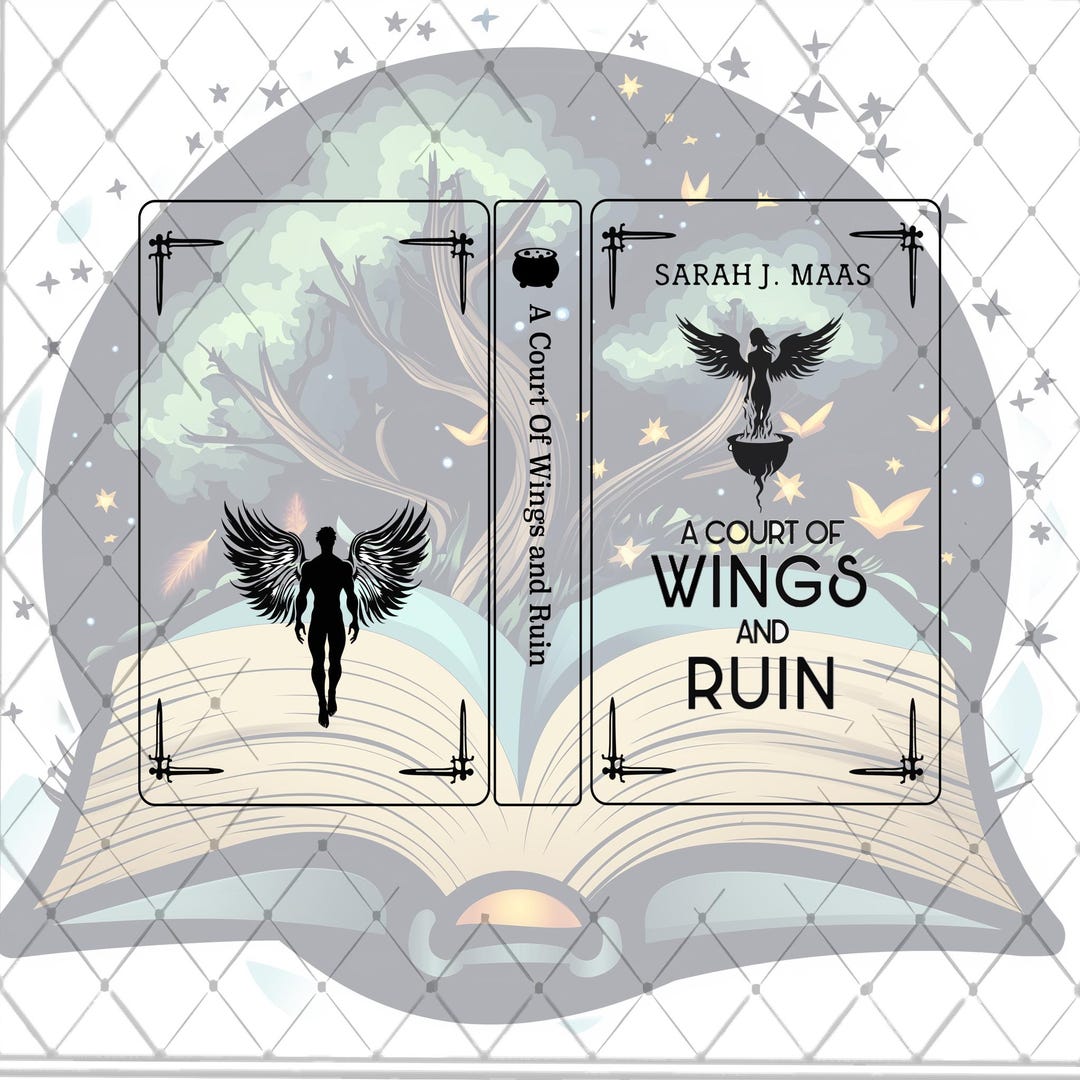 ACOTAR Full Series Bookbinding Cover Design SVG Files, A Court of ...