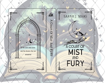 ACOMAF Bookbinding Cover Design SVG Files, a Court of Mist and Fury ...