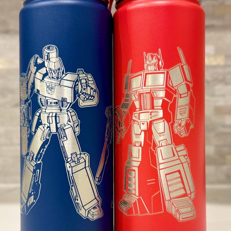 Transformer Water Bottle - Etsy